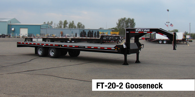 A-Frame Gooseneck option on Felling drop deck & deck-over trailers